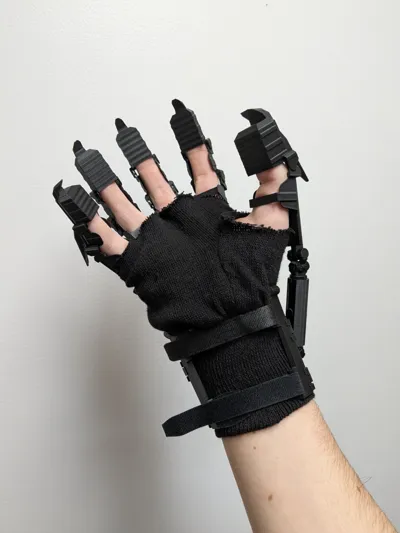 Mechanical exoskeleton hand armor (easy installation, no hardware ...
