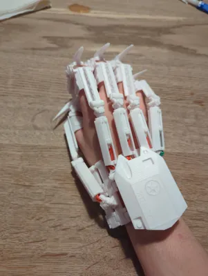 Mechanical exoskeleton hand armor (easy installation, no hardware ...