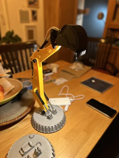 Excavator Lamp(LED Lamp Kit-001) - Free 3D Print Model - MakerWorld