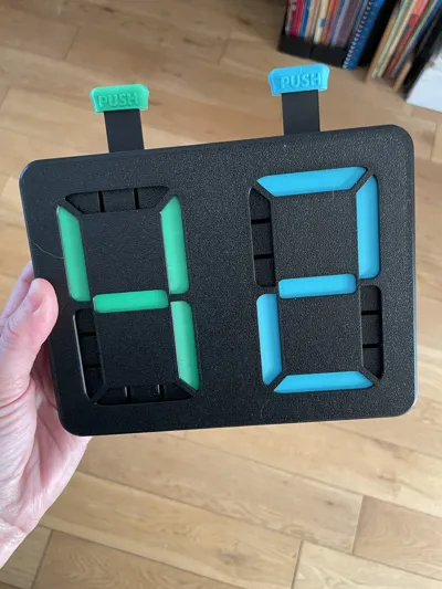 2-digit 7 Segment Mechanical Counter Display Remixed by Ryan MakerWorld ...