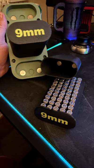 EVO Modern 9mm Magnetic Ammo Box & Mounting System - Free 3D Print ...