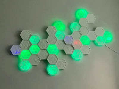 HexaLeaf - Led Light Panels - Free 3D Print Model - MakerWorld