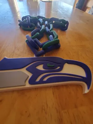 Seattle Seahawks Oversized Necklace, Pendant by Salvadori MakerWorld ...