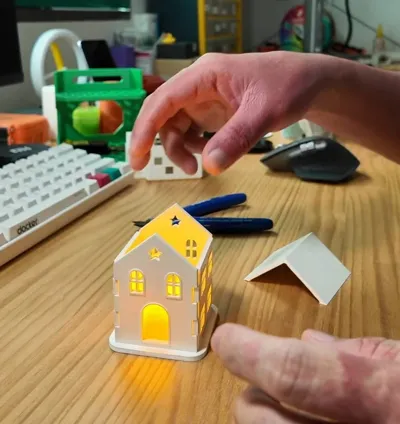 Christmas House Kit Card by mrsretronintendo MakerWorld: Download Free ...