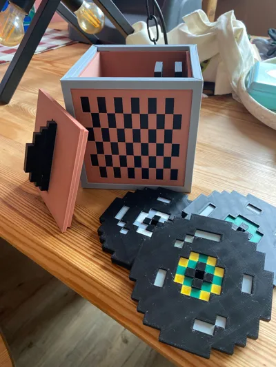 Minecraft Music Disc Coasters by Fearlesskoolaid MakerWorld: Download Free 3D Models