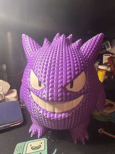 It's getting cold, let's knit a Gengar (8.5cm high, 33g, invisible ...