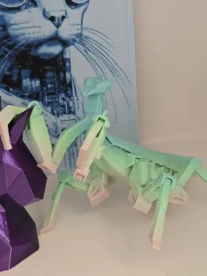 Print-in-Place Articulated Mantis Mech (Optimized) by 1230x MakerWorld ...