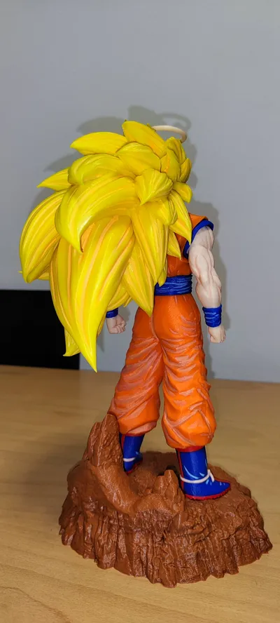 Goku Super Saiyan 3 Multicolor Print Version Remixed by GAWEICHAN ...