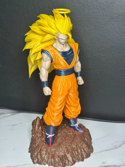 Son Goku Super Saiyan 3 versión multicolor - Modelo de impresión 3D ...