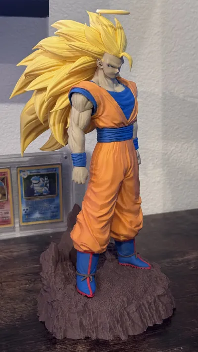 Goku Super Saiyan 3 Multicolor Print Version Remixed by GAWEICHAN ...