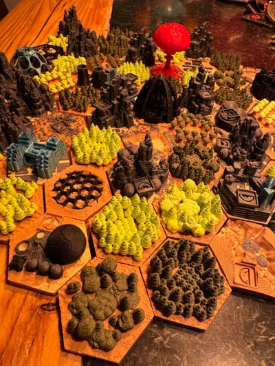 RifRaf Terraforming Mars 3D Tiles BASE GAME - Free 3D Print Model ...