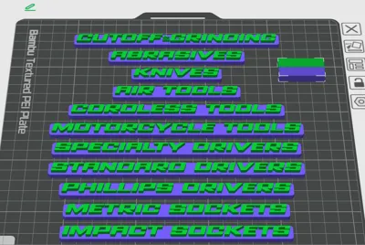 Parametric Toolbox Magnetic Label Maker (US Gen) - Free 3D Print Model ...