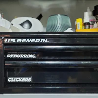 Parametric Toolbox Magnetic Label Maker (US Gen) - Free 3D Print Model ...