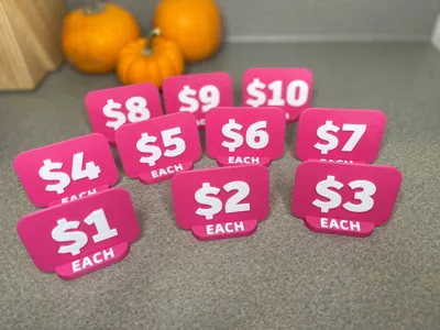 Price Tags - Simple Display - Free 3D Print Model - MakerWorld