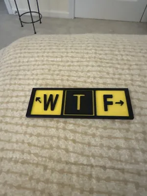 WTF SIGN - Free 3D Print Model - MakerWorld