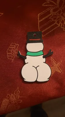 Snowman Booty Christmas Ornament by Vault3dDesignz - MakerWorld
