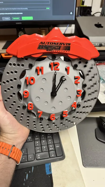 Brake Disc Wall Clock and Light by KristenForge MakerWorld: Download ...