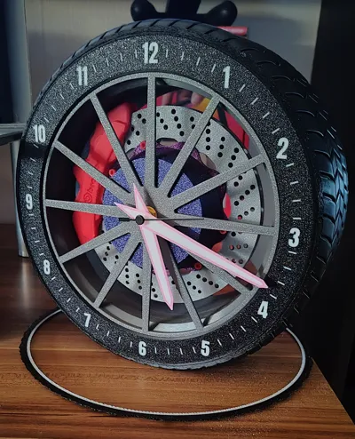 Alloy Wheel Clock by KristenForgeMakerWorld: Download Free 3D Models
