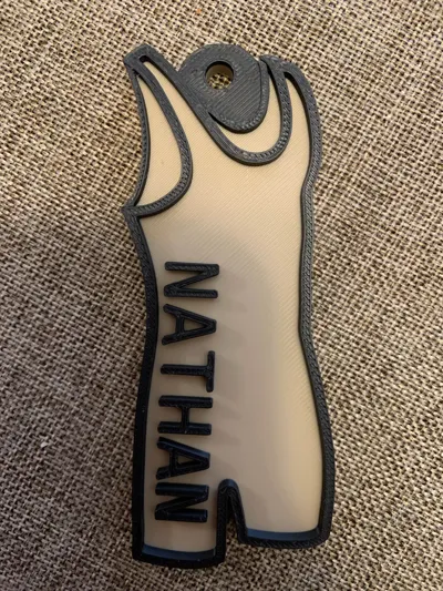 Wrestling Singlet Keychain with Name - Free 3D Print Model - MakerWorld