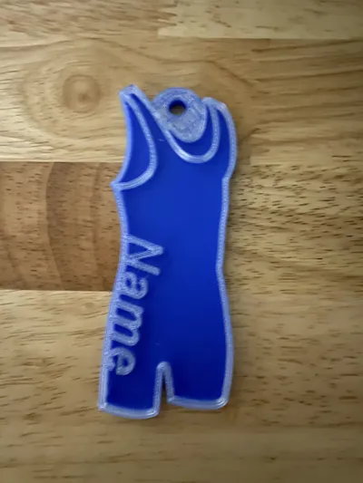 Wrestling Singlet Keychain with Name by CM_designs MakerWorld: Download ...