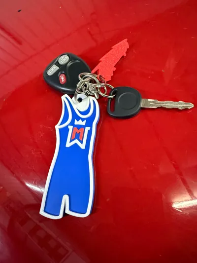 Wrestling Singlet Keychain with Name - Free 3D Print Model - MakerWorld