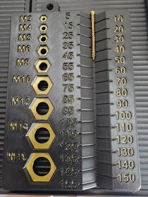Nut & Bolt Sorting Tool (M3-M16) by Madtrap MakerWorld: Download Free 3D Models