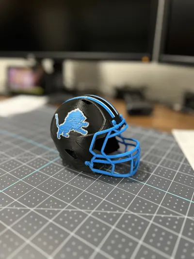 Detroit Lions Alternate Helmet Remixed by Nexoidian - MakerWorld