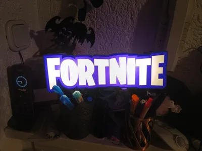 Fortnite Logo LED Lightbox by Tbasing - MakerWorld