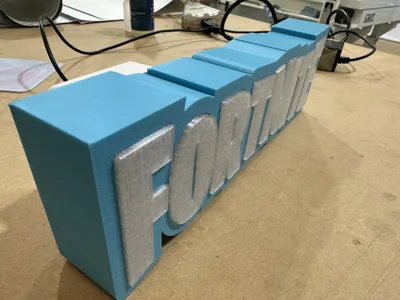 Fortnite Logo LED Lightbox by Tbasing MakerWorld: Download Free 3D Models
