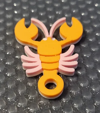 Animals crayfish keychain by nicodeimos - MakerWorld