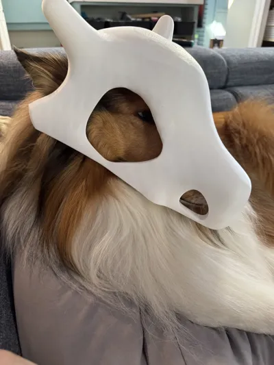 Dog mask (cubone pokemon remix) - Free 3D Print Model - MakerWorld