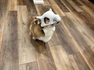 Dog mask (cubone pokemon remix) - Free 3D Print Model - MakerWorld