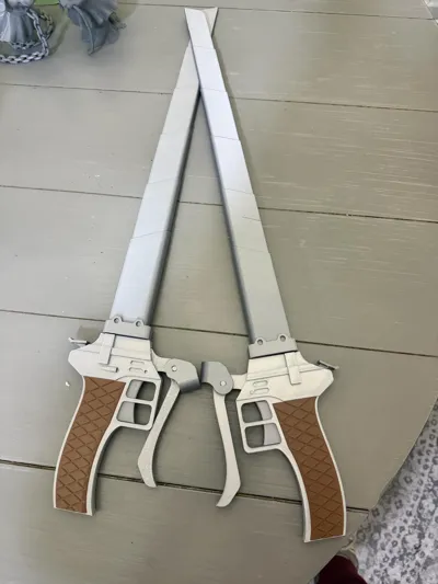 Attack on Titan Extendable Sword - Free 3D Print Model - MakerWorld