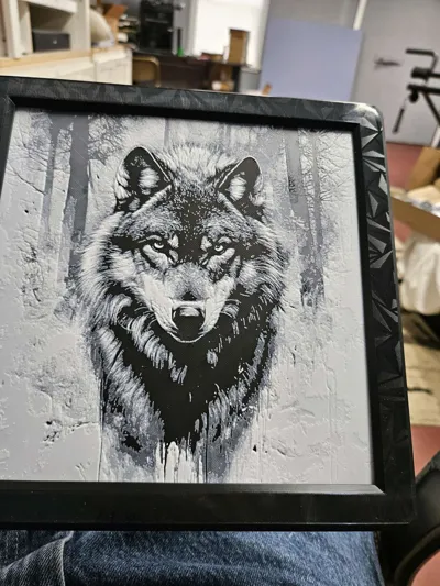 Wolf Hueforge by Hey Ben MakerWorld: Download Free 3D Models