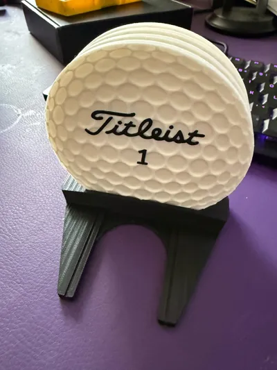 Titleist Pro V1 Golf Ball Coaster Set by DinnerRoll MakerWorld ...