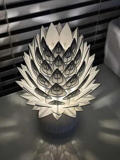 PrismaPetal V2 - A Fully 3D Printed Lamp by Modular Mapping - MakerWorld