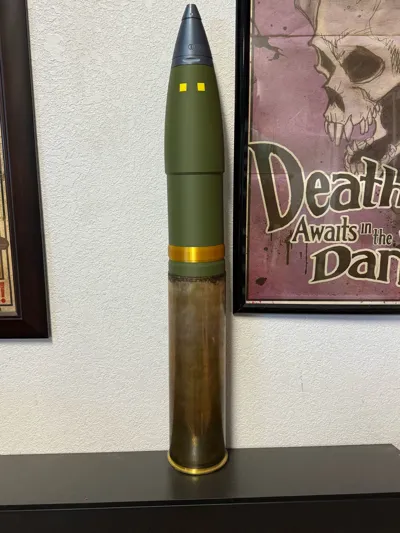Life-size 105mm Artillery Shell | Minimal Filament by Rexi Labs ...