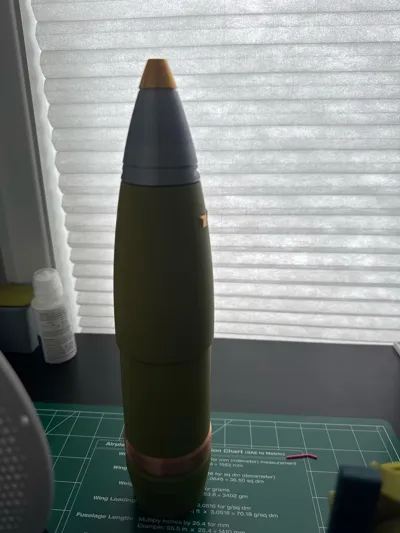 Life-size 105mm Artillery Shell | Minimal Filament by Rexi Labs ...