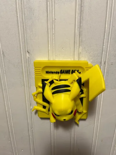 Pokemon Yellow Pikachu Game Boy Nintendo Cartridge by Nostalgic 3D ...