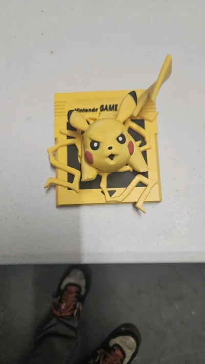 Pokemon Yellow Pikachu Game Boy Nintendo Cartridge by Nostalgic 3D ...