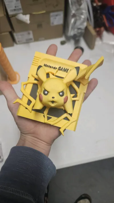 Pokemon Yellow Pikachu Game Boy Nintendo Cartridge by Nostalgic 3D ...