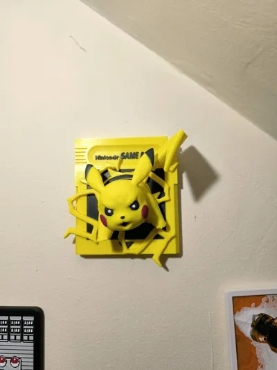 Pokemon Yellow Pikachu Game Boy Nintendo Cartridge by Nostalgic 3D ...