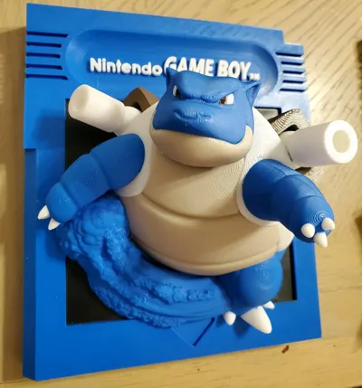 Pokemon Blue Blastoise Game Boy Nintendo Cartridge by ABC3D Models ...