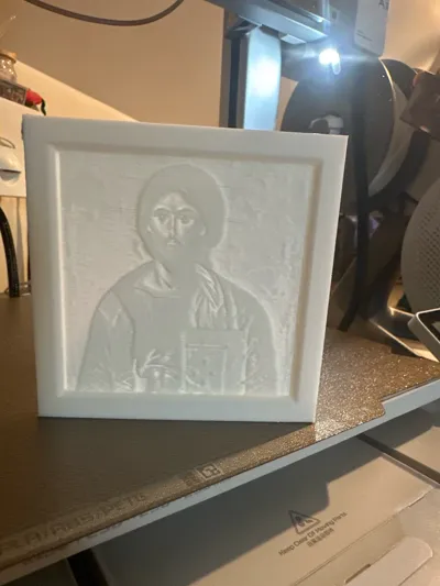 Christ Pantocrator Orthodox Icon lithophane by Slowtrap MakerWorld ...