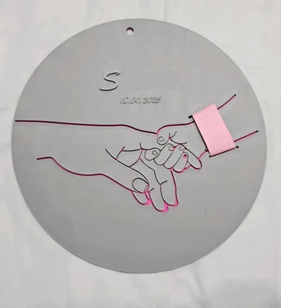 Baby Birth Tag Holder for the wall by Morganja MakerWorld: Download ...