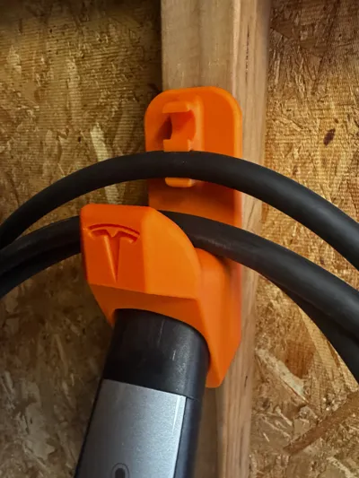 Tesla Charge Hook/Holder Remixed by VelocityOS - MakerWorld