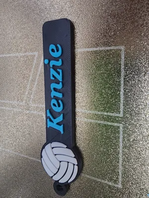 Volleyball Name Tag Keychain by CybRabbit MakerWorld: Download Free 3D ...