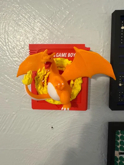 Charizard Pokemon Red Game Boy Nintendo Cartridge by Nostalgic 3D ...