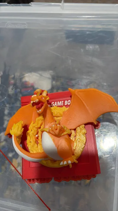 Charizard Pokemon Red Game Boy Nintendo Cartridge by Nostalgic 3D ...