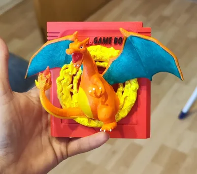 Charizard Pokemon Red Game Boy Nintendo Cartridge by ABC3D Models ...